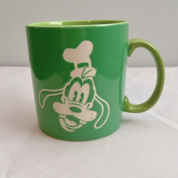 Disney | Dining | Goofy Etched Happy Angry Mug Disney Store Green ...